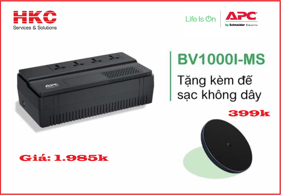 Phân phối Bộ lưu điện APC EASY UPS BV1000i-ms