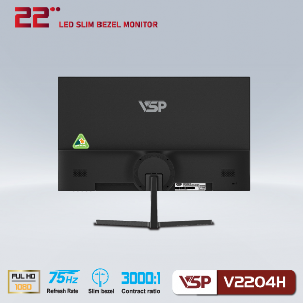Màn hình phẳng LED VSP 22inch tràn viền V2204H - Phân phối Server ...